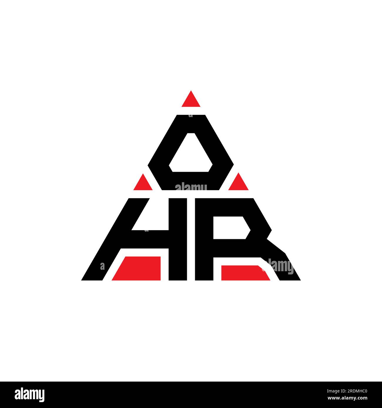 OHR triangle letter logo design with triangle shape. OHR triangle logo ...