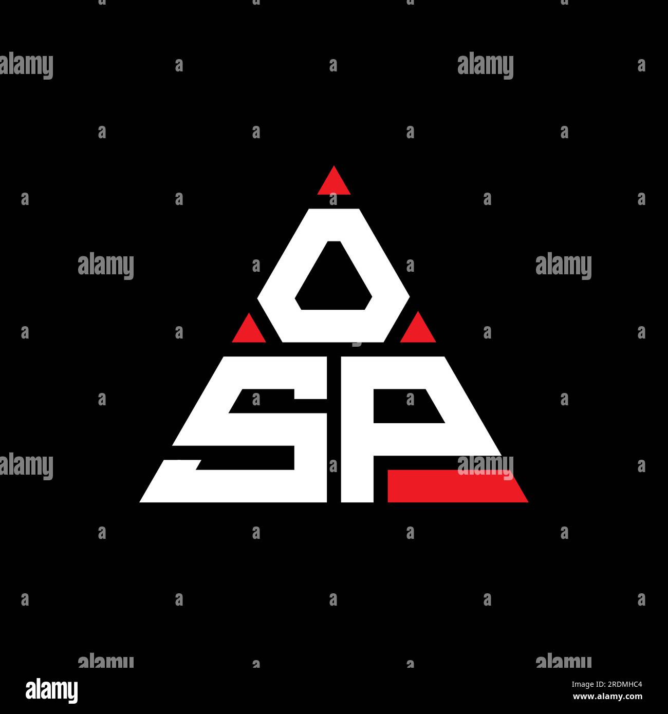 OSP triangle letter logo design with triangle shape. OSP triangle logo ...