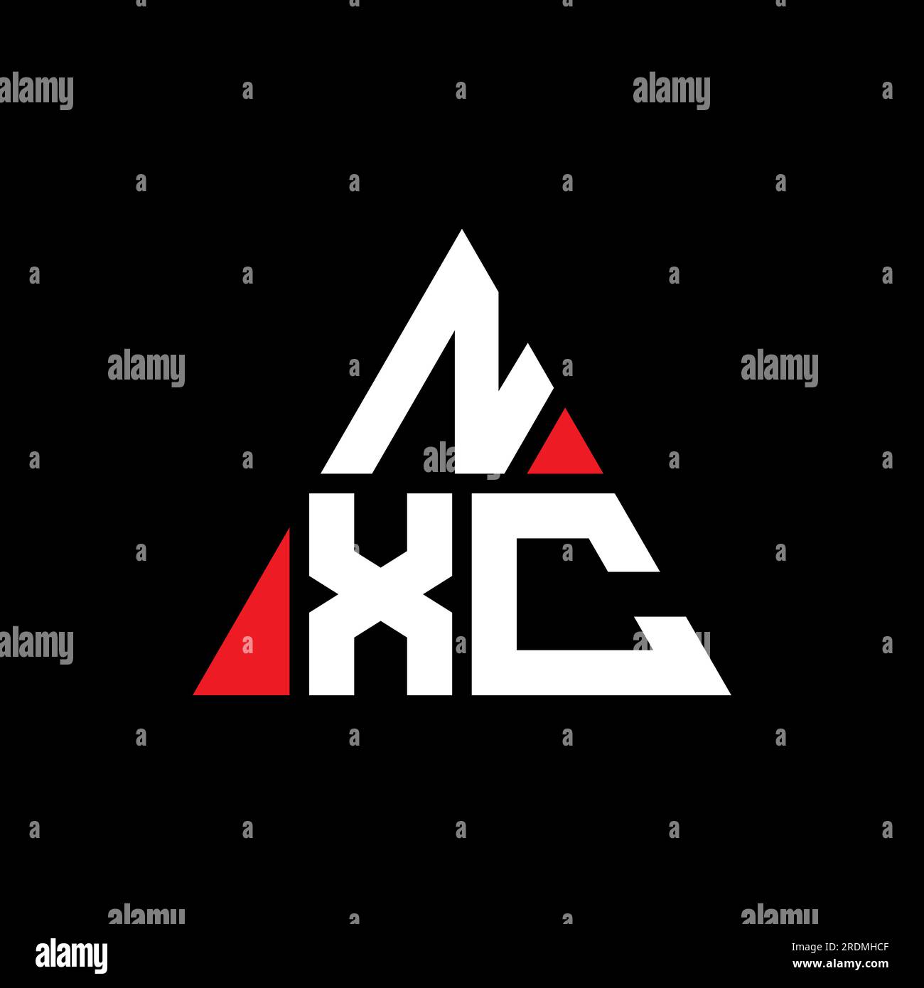 NXC triangle letter logo design with triangle shape. NXC triangle logo ...