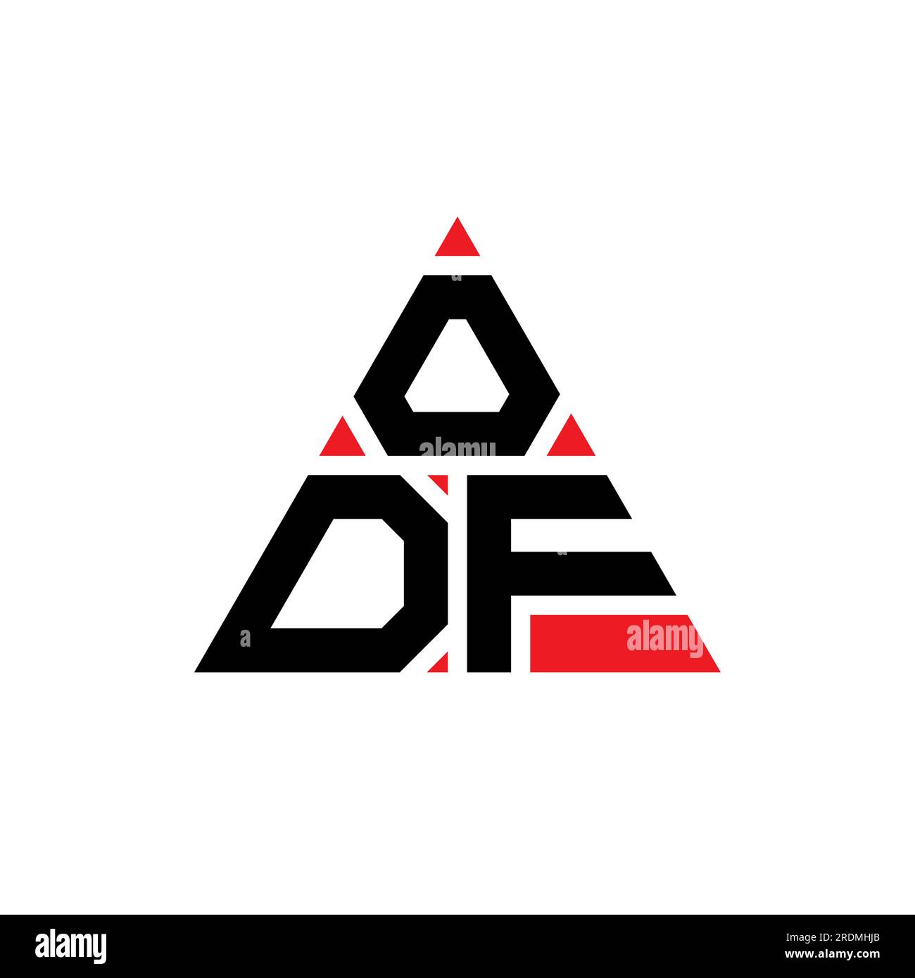 ODF triangle letter logo design with triangle shape. ODF triangle logo ...