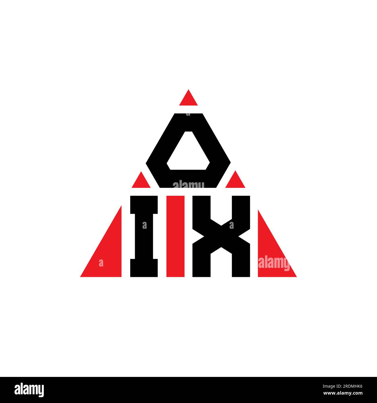 OIX triangle letter logo design with triangle shape. OIX triangle logo ...