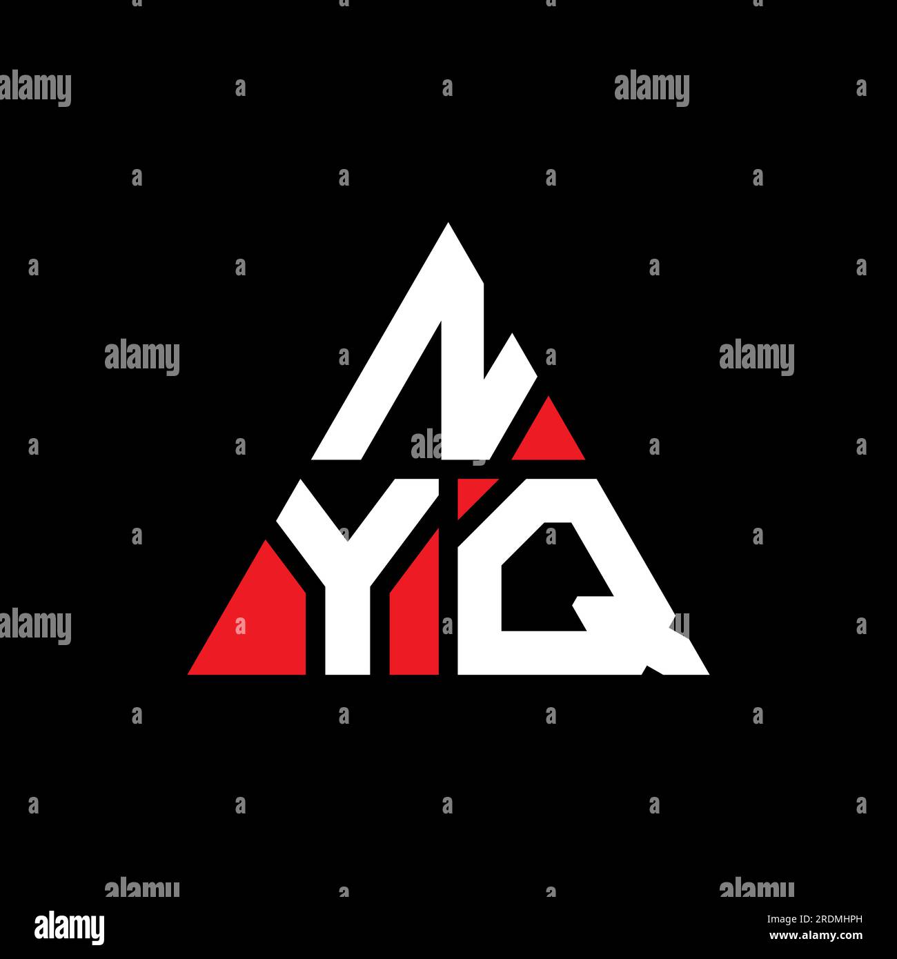 NYQ triangle letter logo design with triangle shape. NYQ triangle logo ...