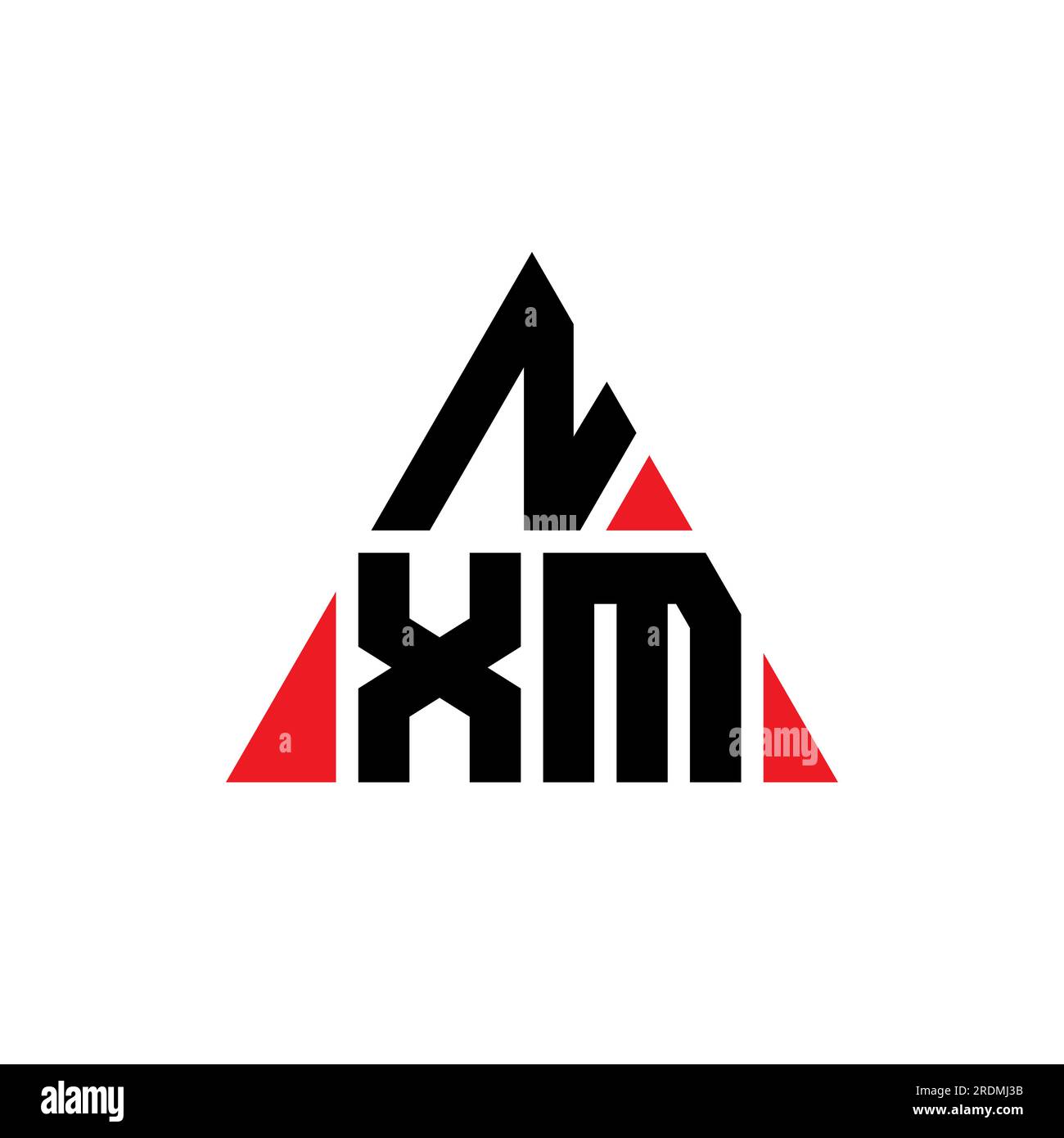 NXM triangle letter logo design with triangle shape. NXM triangle logo ...