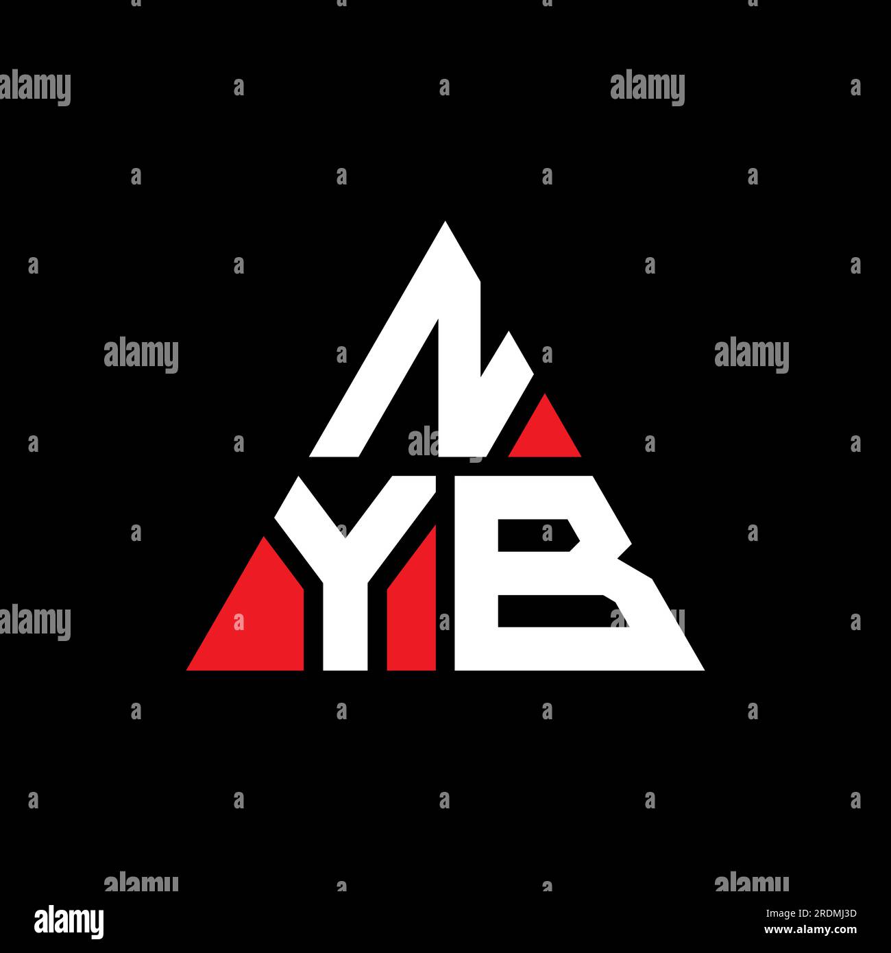 NYB triangle letter logo design with triangle shape. NYB triangle logo ...