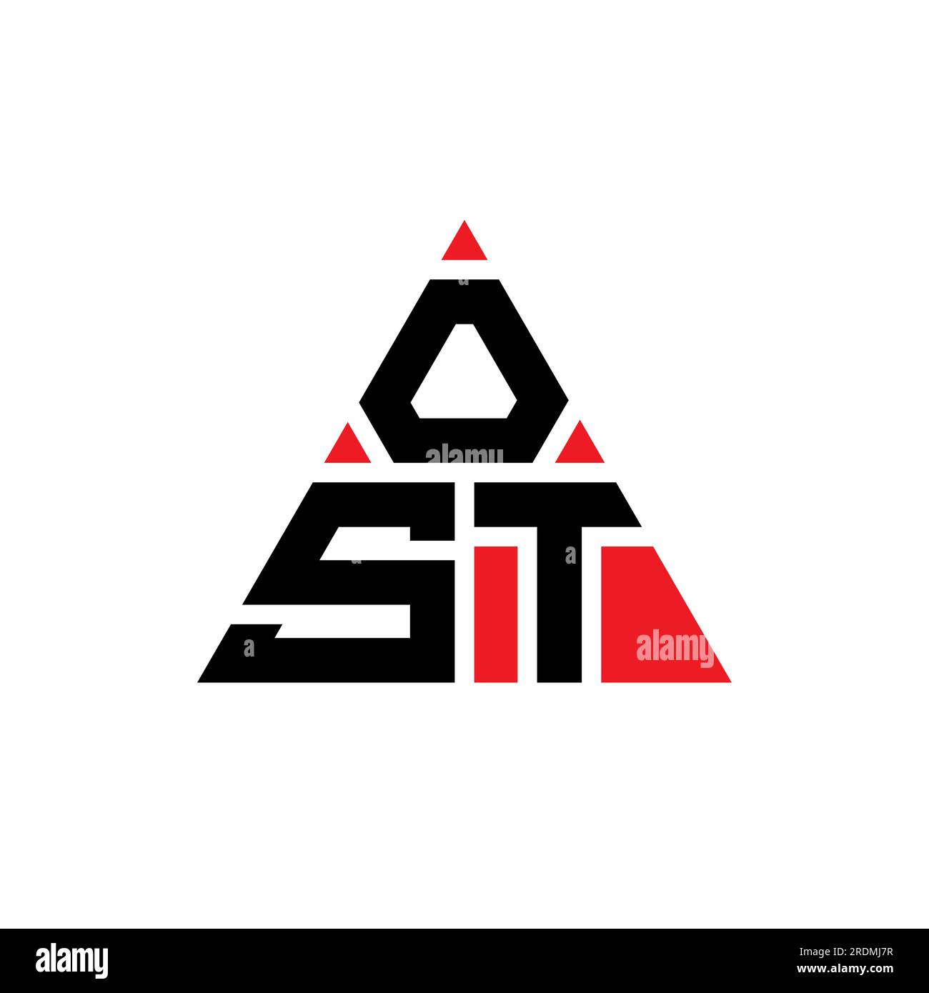 OST triangle letter logo design with triangle shape. OST triangle logo ...