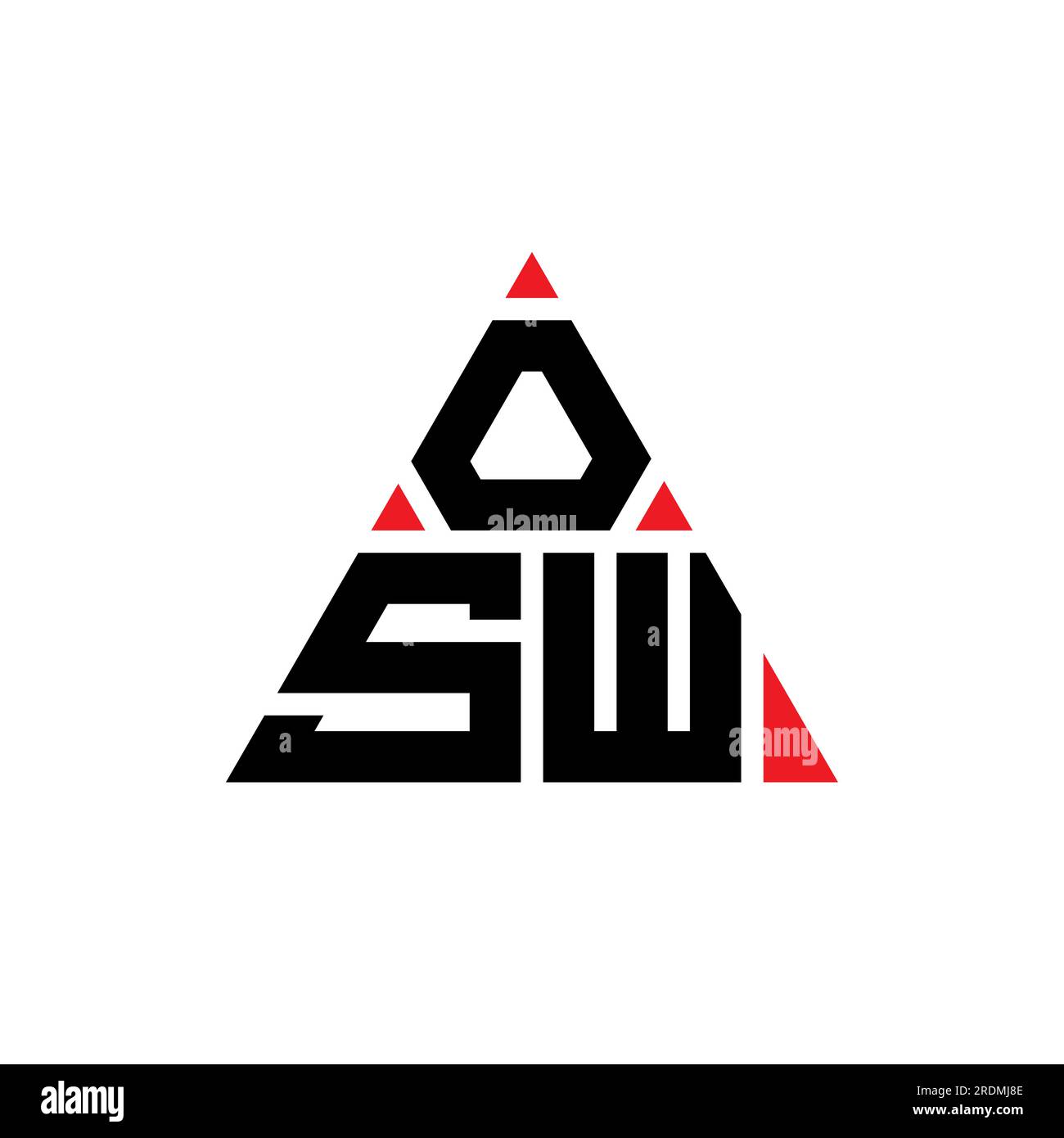 OSW triangle letter logo design with triangle shape. OSW triangle logo ...