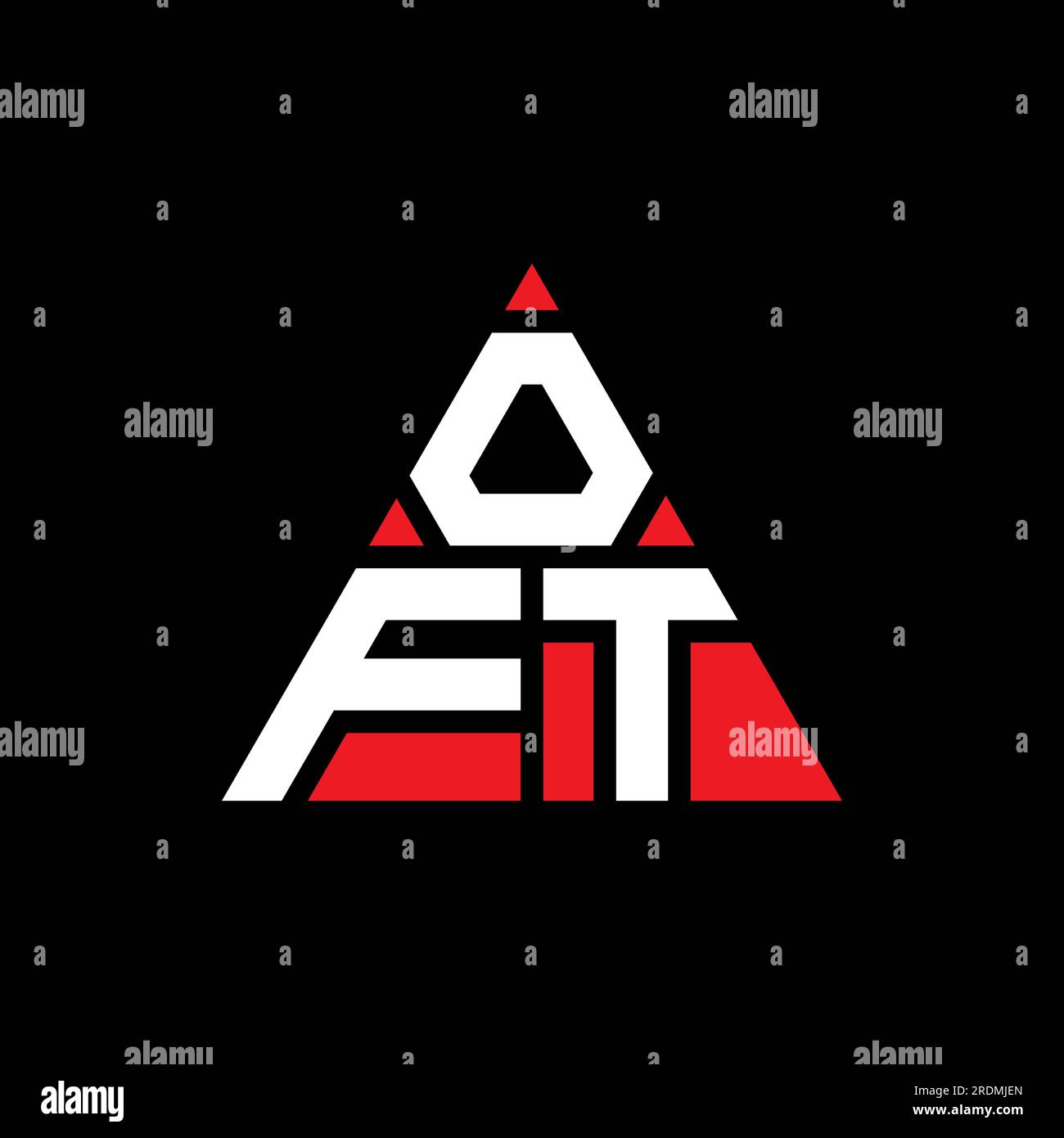 OFT triangle letter logo design with triangle shape. OFT triangle logo ...