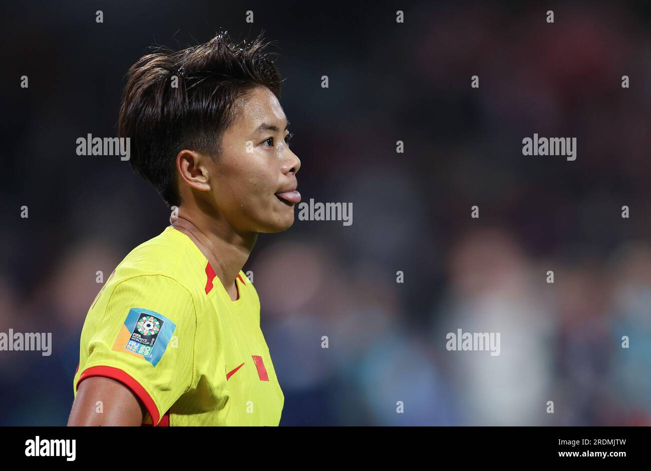 Perth, Australia. 22nd July, 2023. Wang Shuang of China reacts after ...