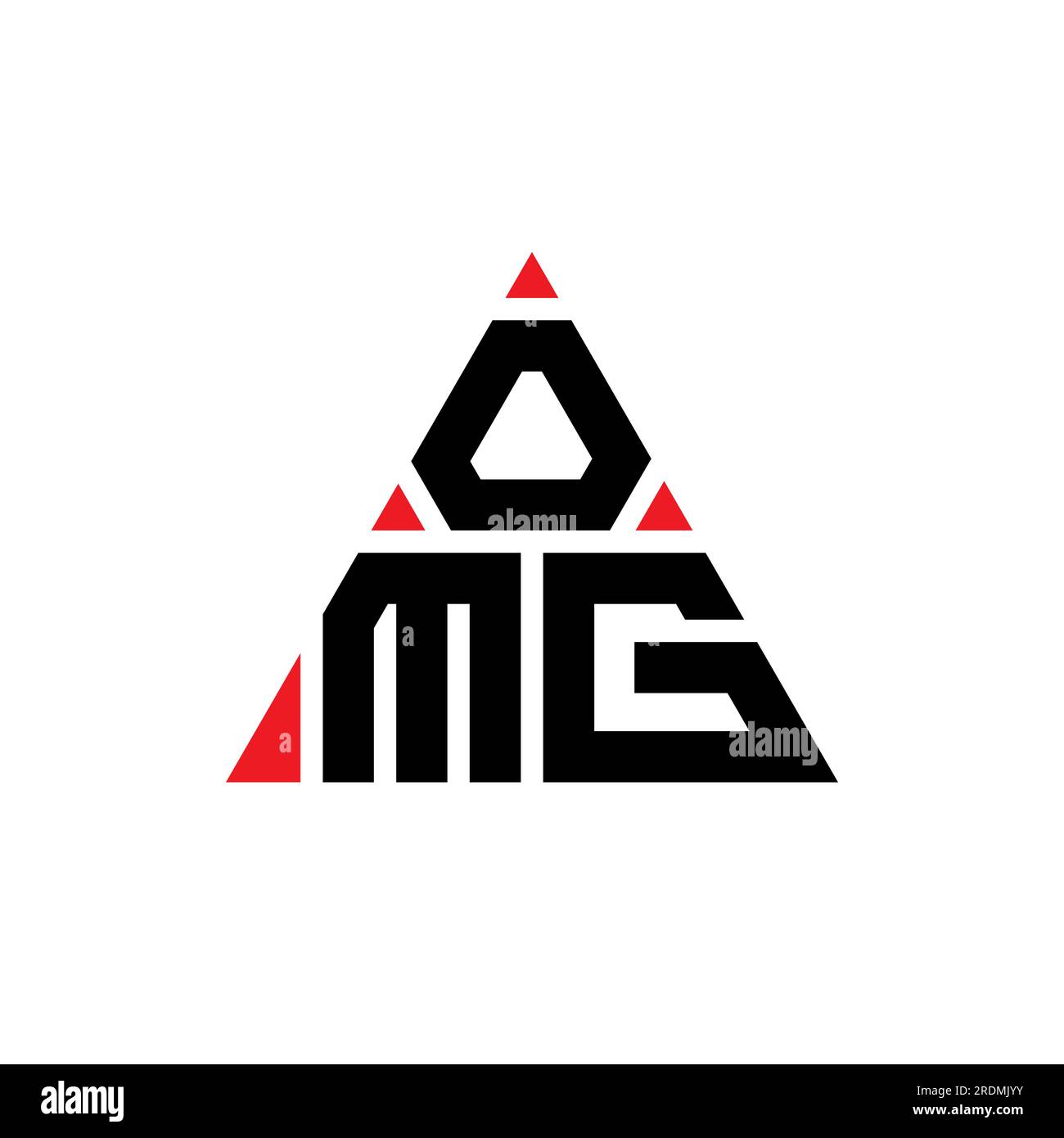 OMG triangle letter logo design with triangle shape. OMG triangle logo ...