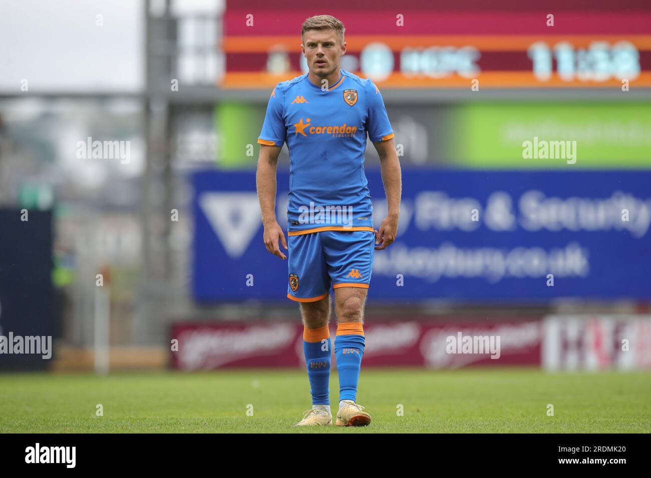 Bradford, UK. 22nd July, 2023. Regan Slater #27 of Hull City during the ...