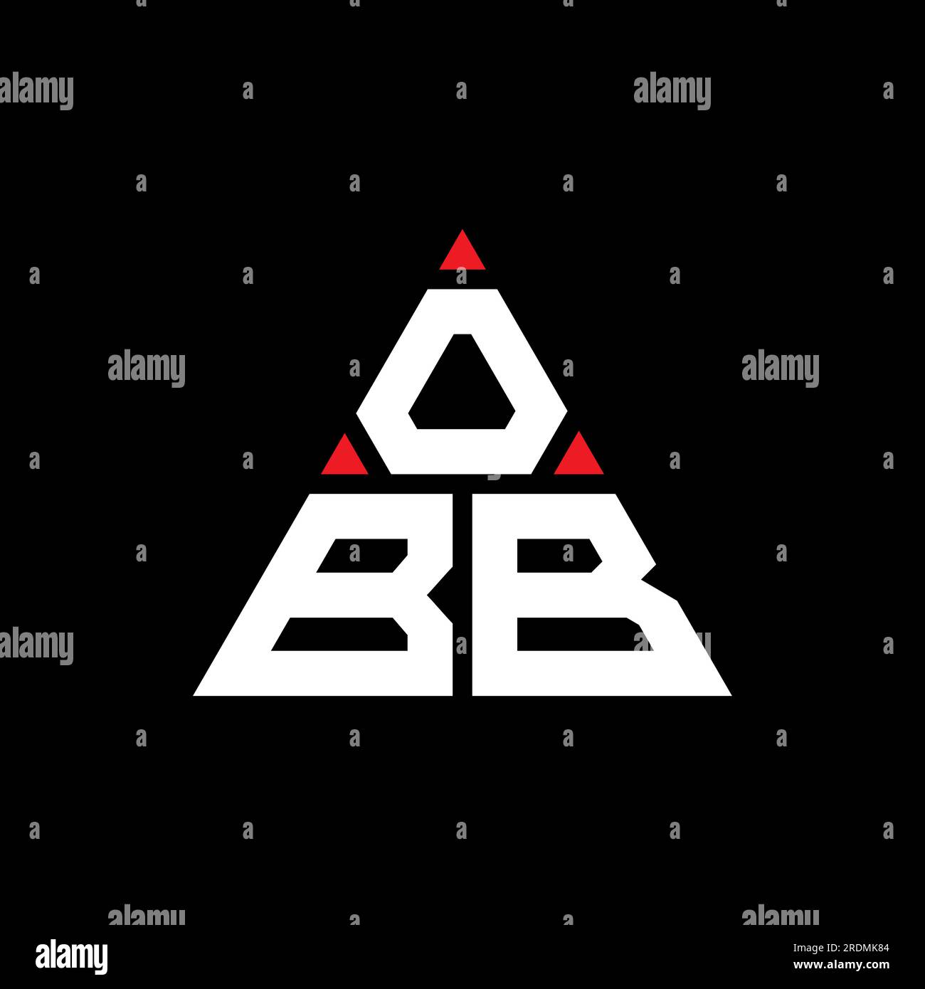 OBB triangle letter logo design with triangle shape. OBB triangle logo ...