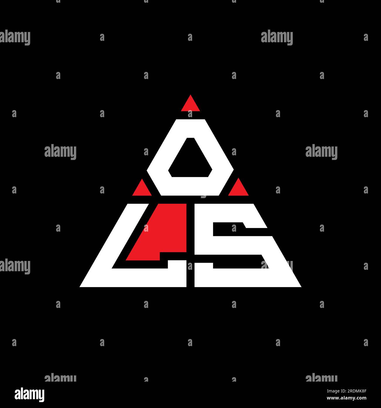 OLS triangle letter logo design with triangle shape. OLS triangle logo ...