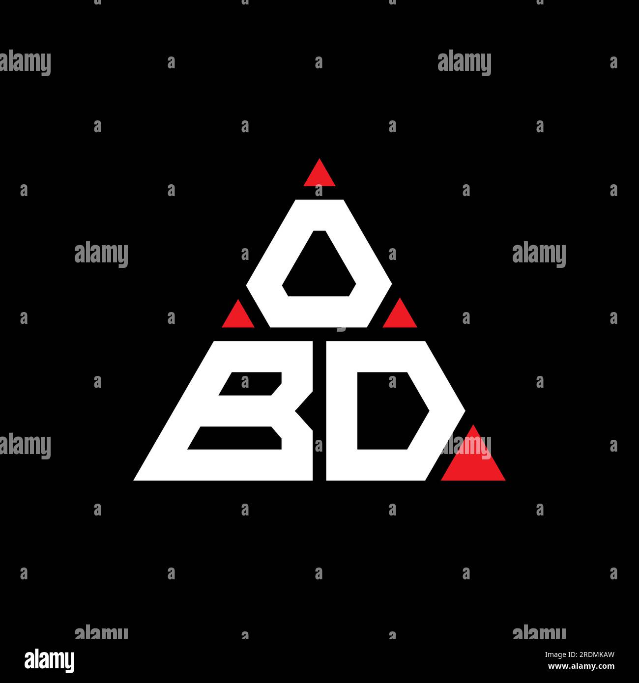OBD triangle letter logo design with triangle shape. OBD triangle logo ...