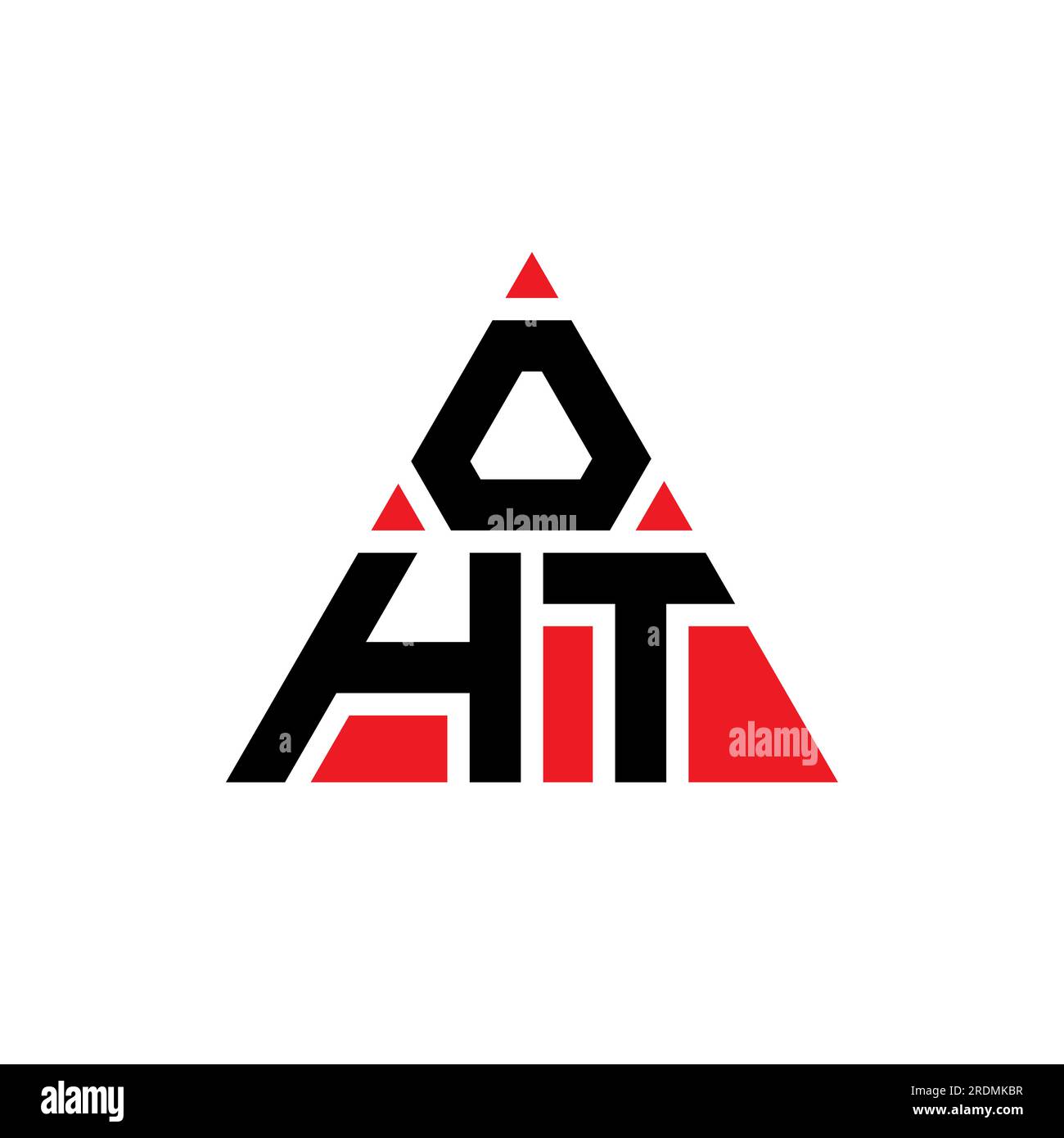 OHT triangle letter logo design with triangle shape. OHT triangle logo ...