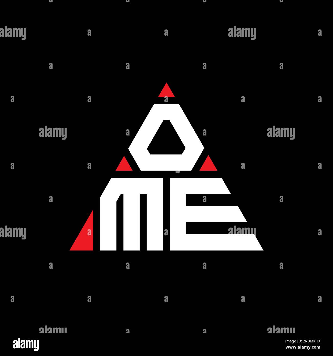 OME triangle letter logo design with triangle shape. OME triangle logo ...