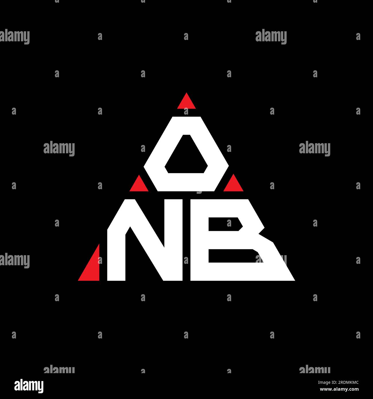 ONB triangle letter logo design with triangle shape. ONB triangle logo ...