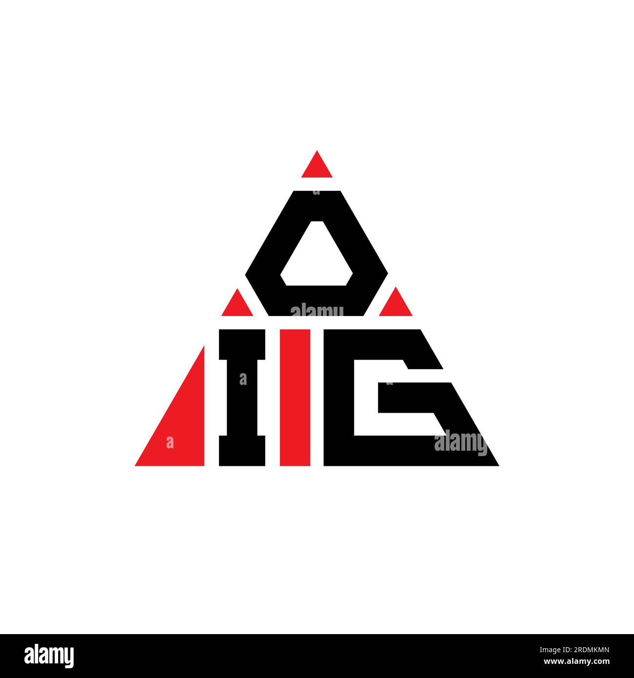 OIG triangle letter logo design with triangle shape. OIG triangle logo ...