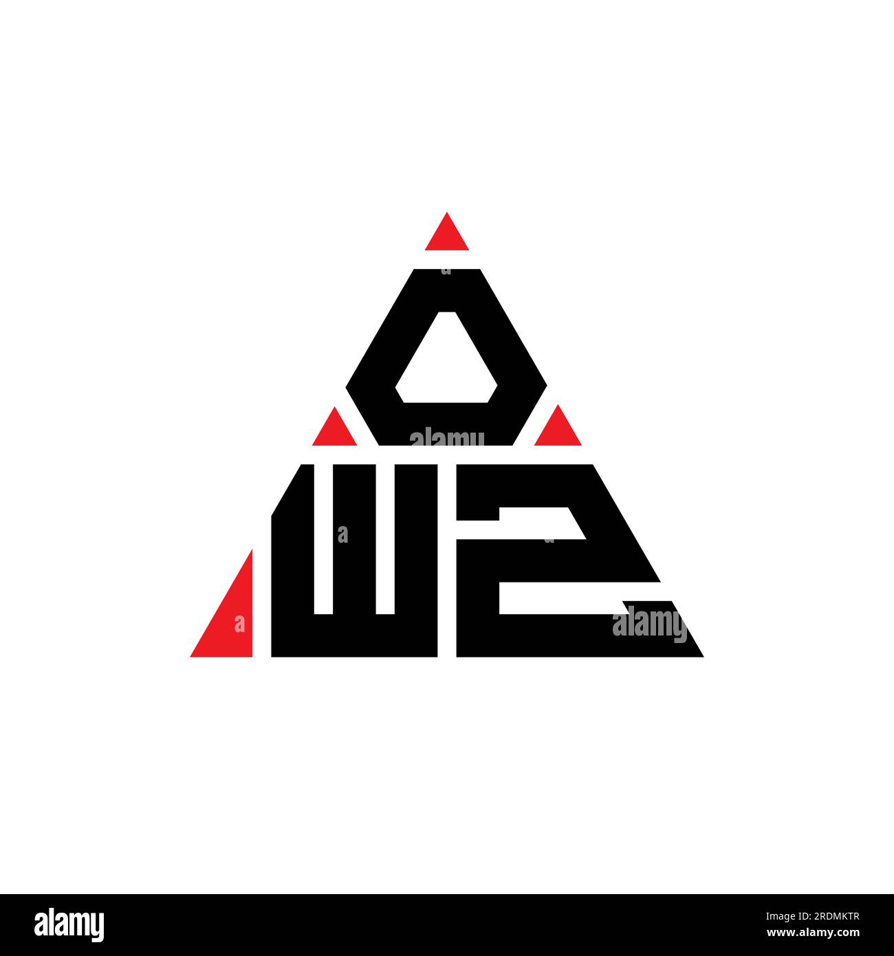 OWZ triangle letter logo design with triangle shape. OWZ triangle logo ...