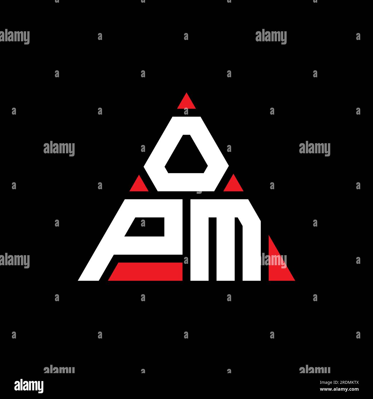 OPM triangle letter logo design with triangle shape. OPM triangle logo ...
