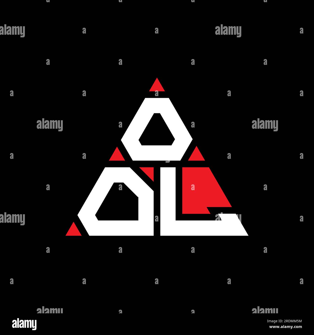 OOL triangle letter logo design with triangle shape. OOL triangle logo ...