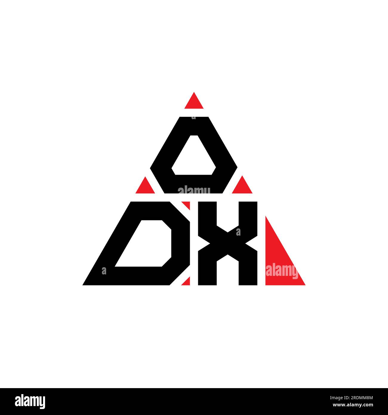ODX triangle letter logo design with triangle shape. ODX triangle logo ...
