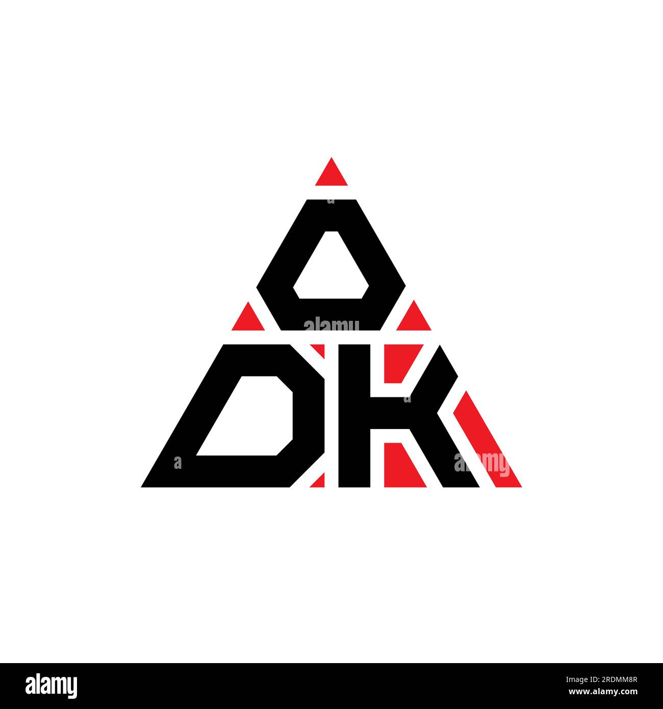 ODK triangle letter logo design with triangle shape. ODK triangle logo ...