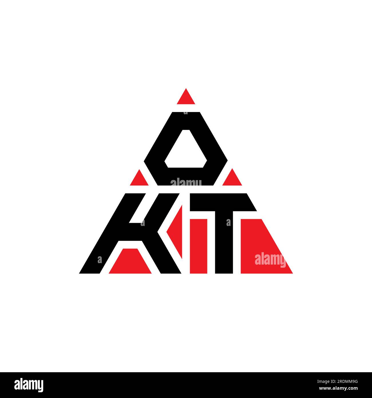 OKT triangle letter logo design with triangle shape. OKT triangle logo ...