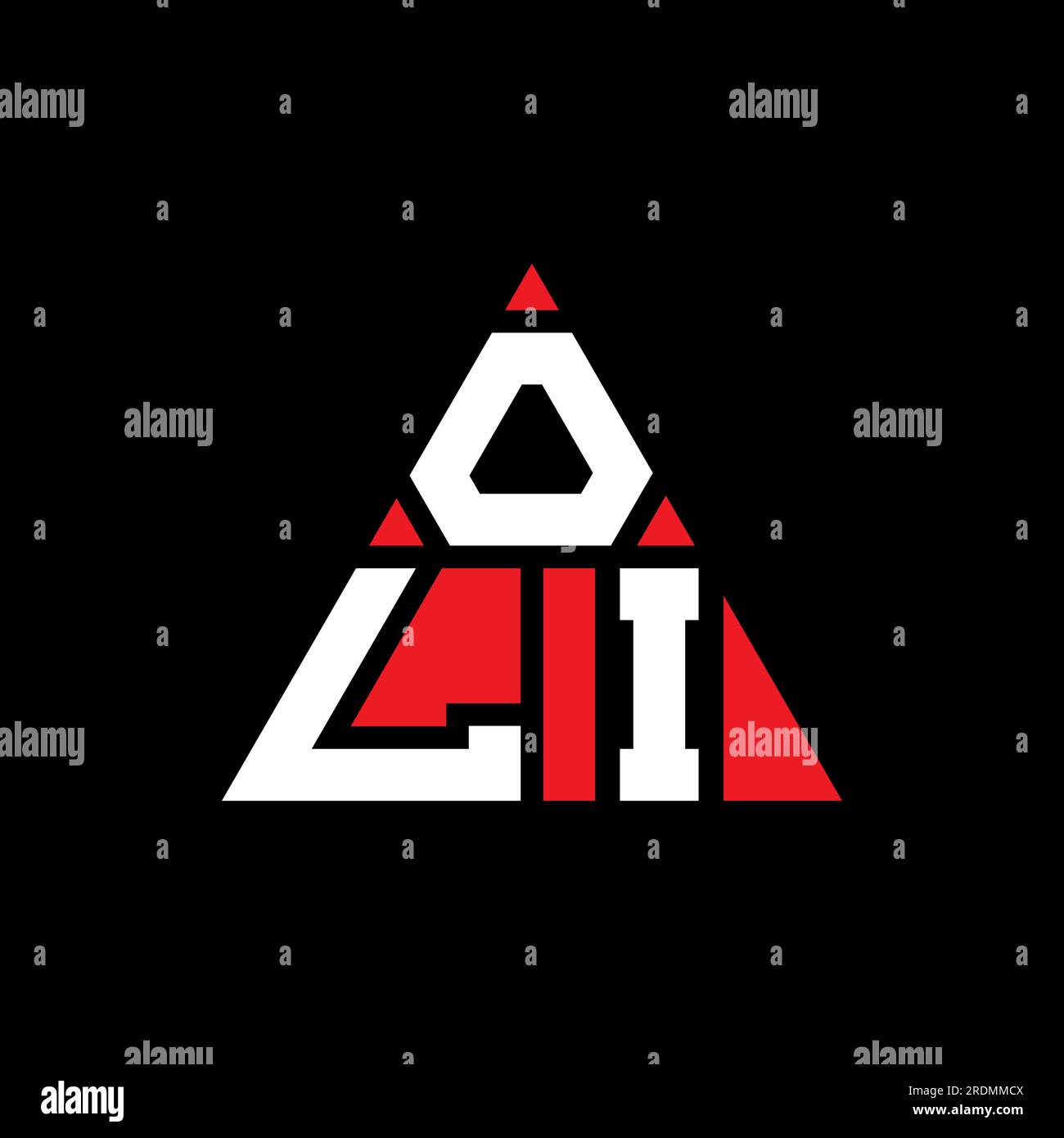 OLI triangle letter logo design with triangle shape. OLI triangle logo ...
