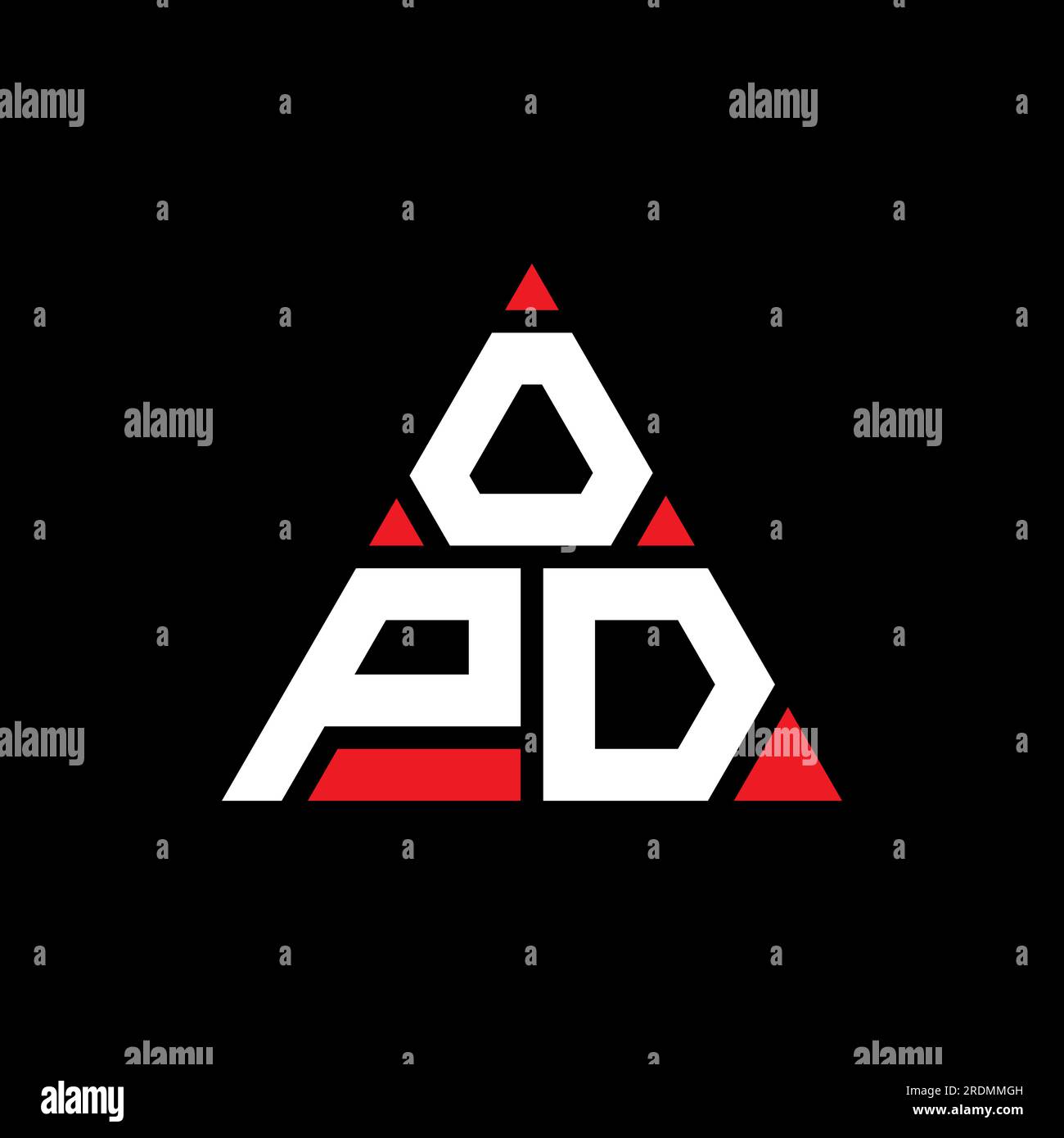 OPD triangle letter logo design with triangle shape. OPD triangle logo ...