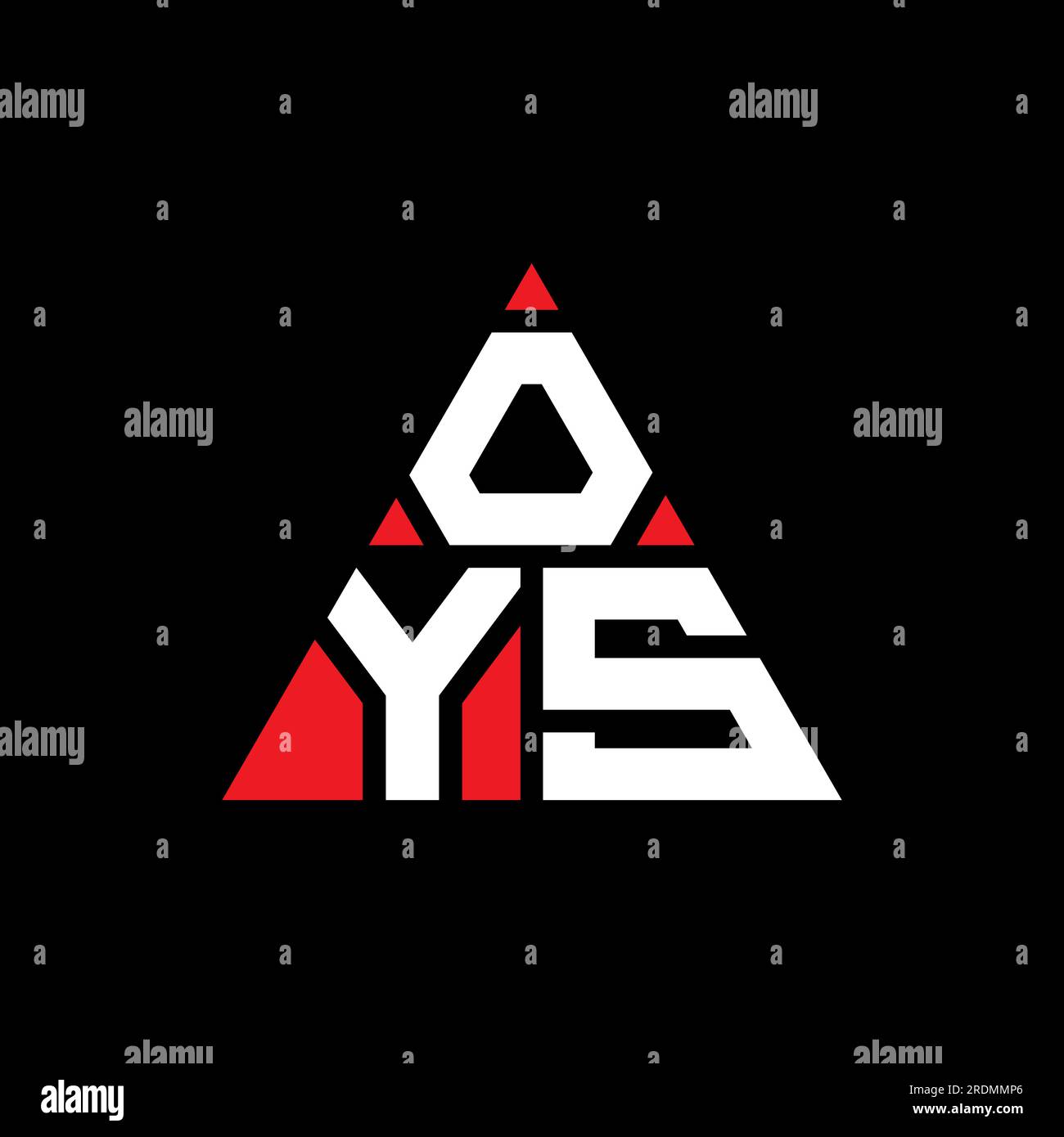 OYS triangle letter logo design with triangle shape. OYS triangle logo ...