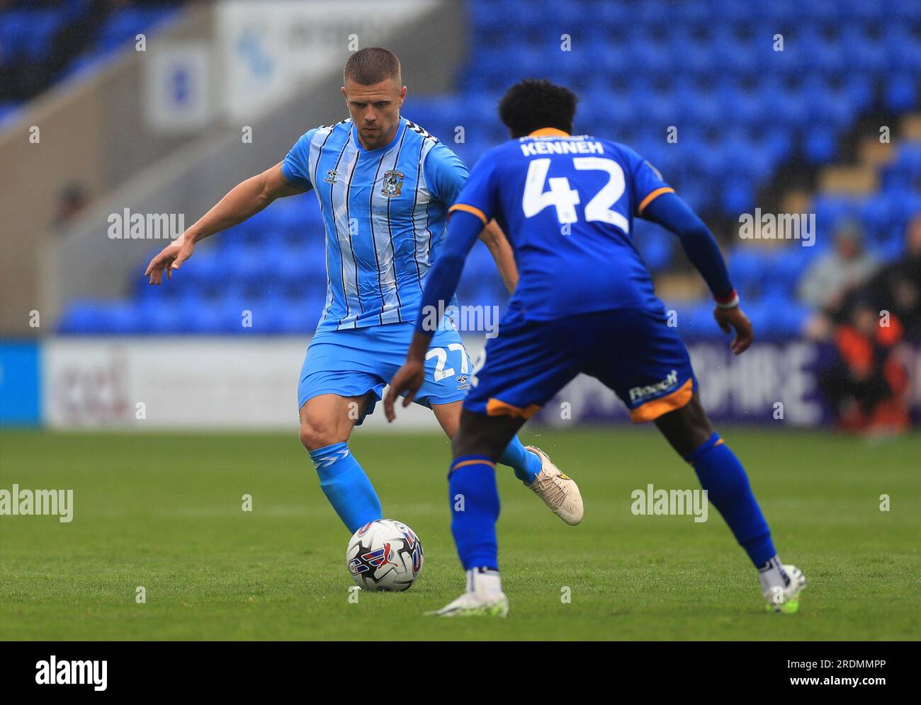Coventry City's Jake Bidwell in action during the pre-season friendly ...