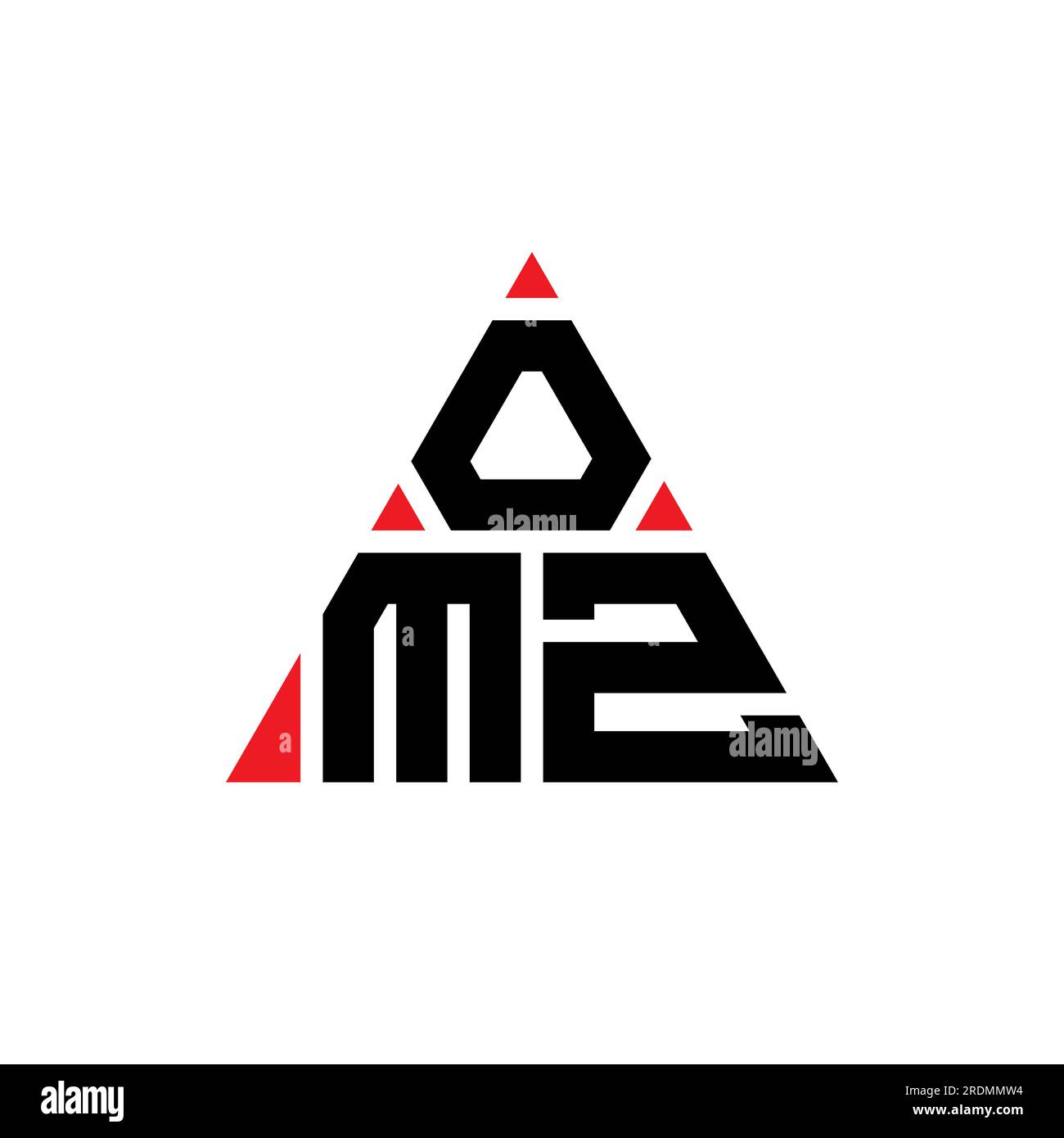 OMZ triangle letter logo design with triangle shape. OMZ triangle logo ...