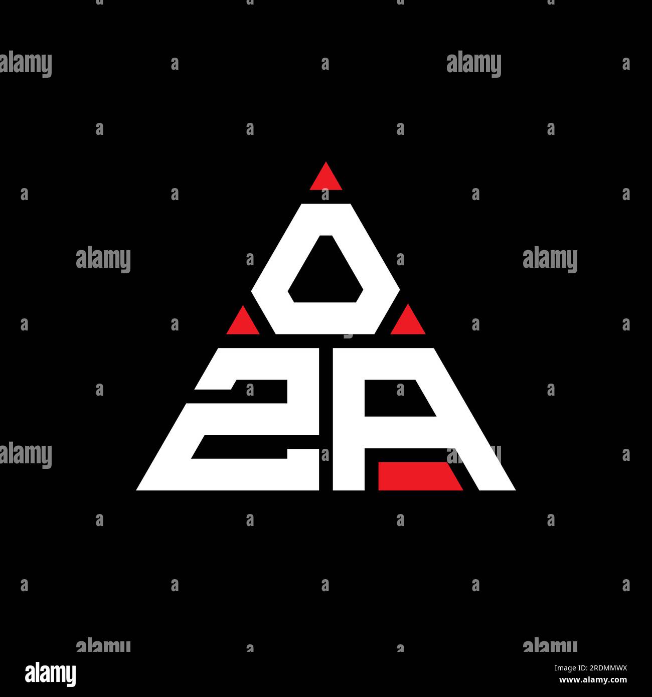 OZA triangle letter logo design with triangle shape. OZA triangle logo ...