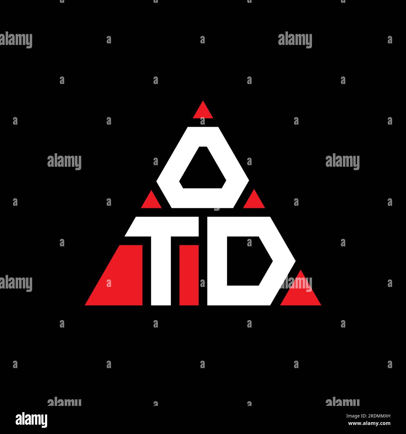 OTD triangle letter logo design with triangle shape. OTD triangle logo ...