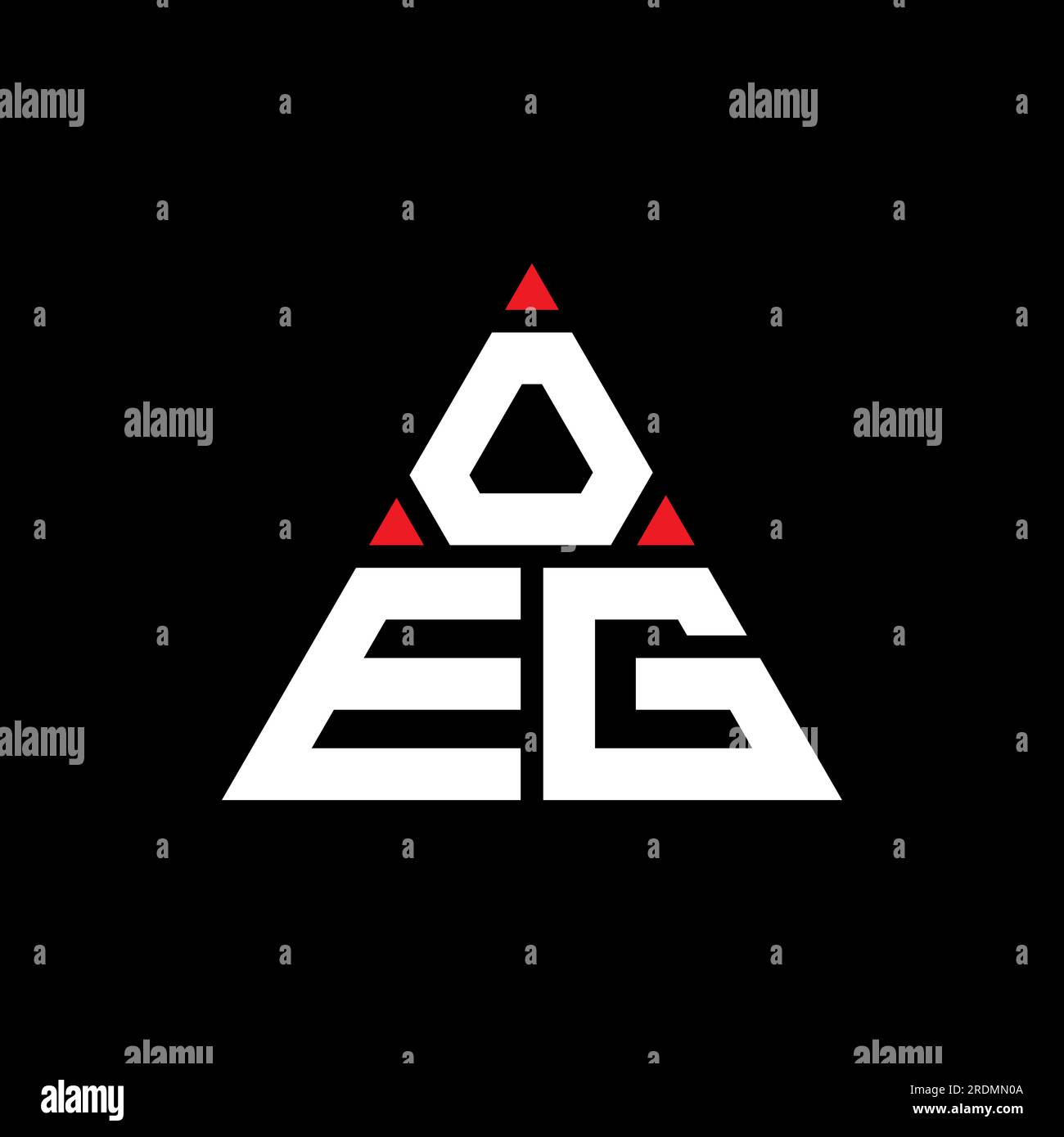 OEG triangle letter logo design with triangle shape. OEG triangle logo ...