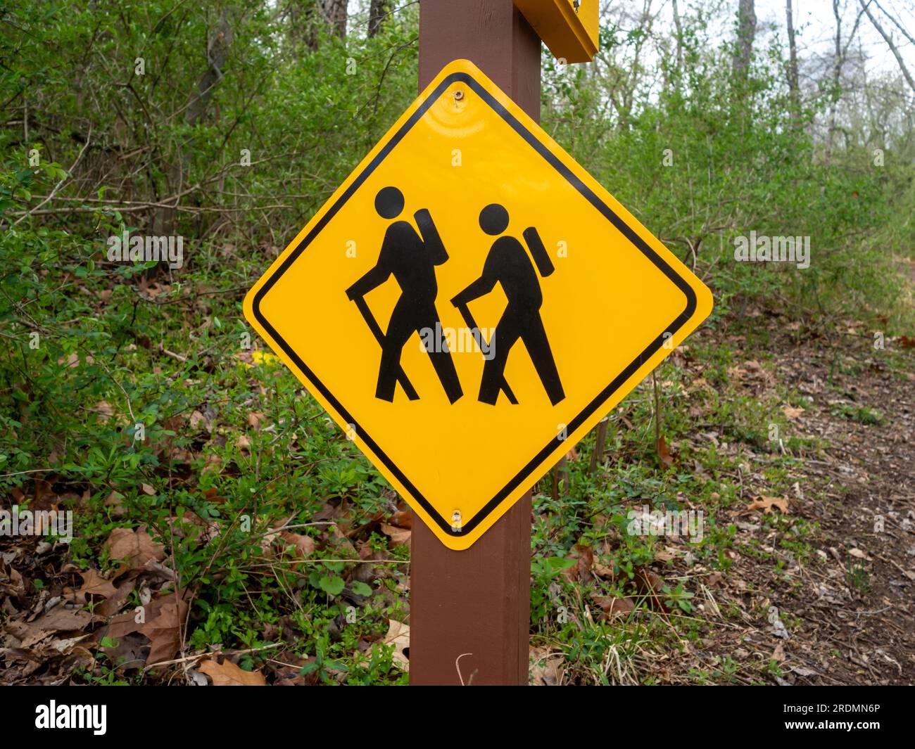 hiking sign in a state park trail in the spring Stock Photo - Alamy