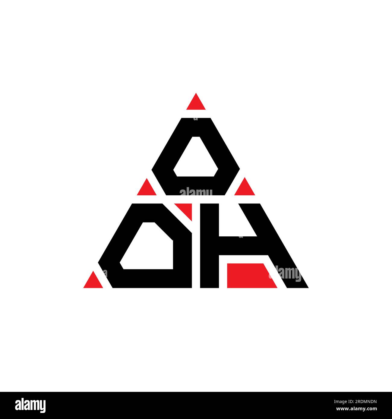 OOH triangle letter logo design with triangle shape. OOH triangle logo ...