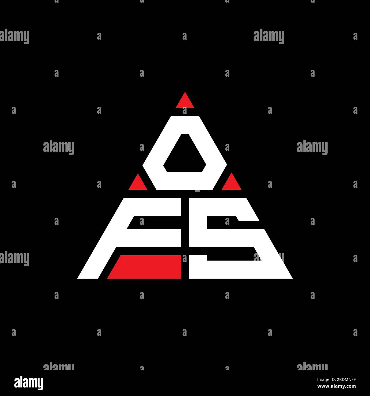 OFS triangle letter logo design with triangle shape. OFS triangle logo ...