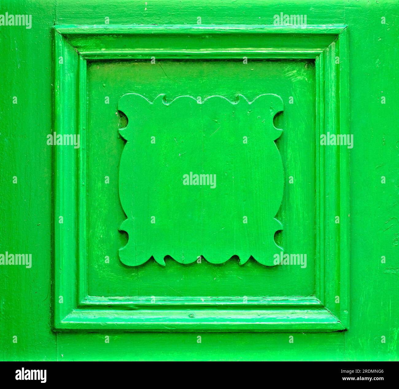 Simple decorated green wooden panel, basic graphic element for ...