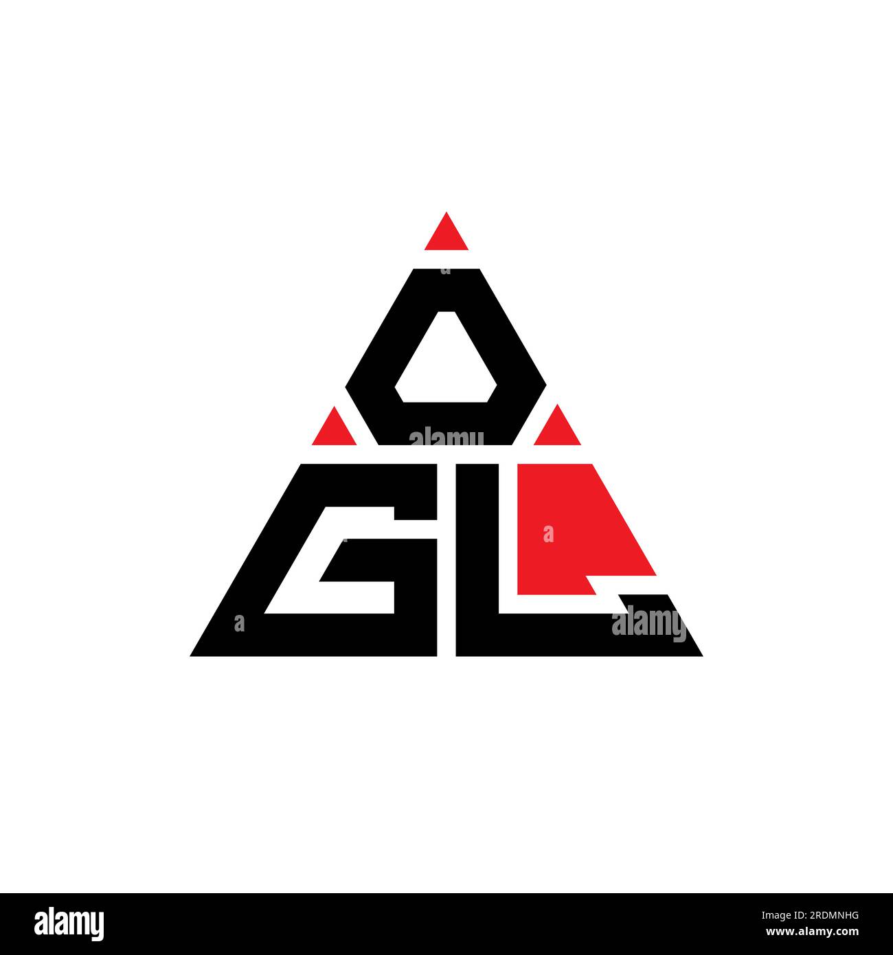 OGL triangle letter logo design with triangle shape. OGL triangle logo ...