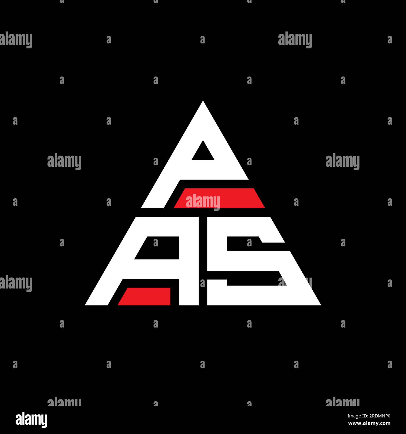 PAS triangle letter logo design with triangle shape. PAS triangle logo ...