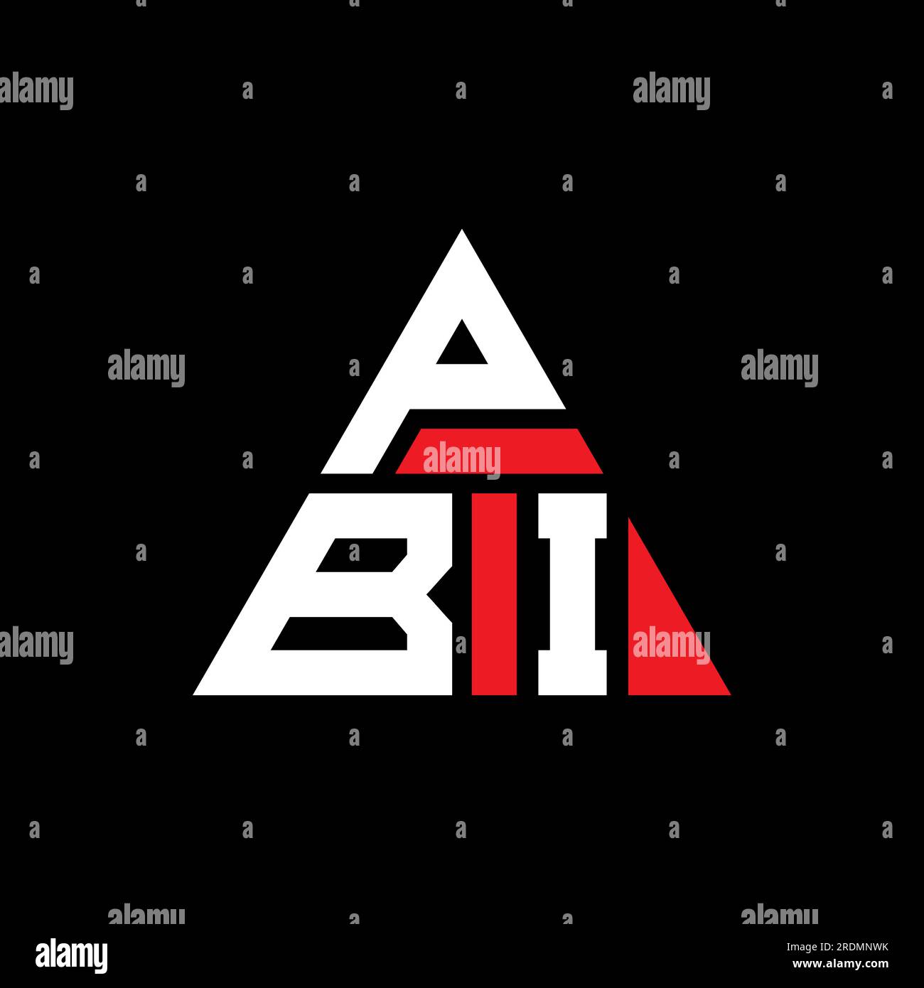 PBI triangle letter logo design with triangle shape. PBI triangle logo ...