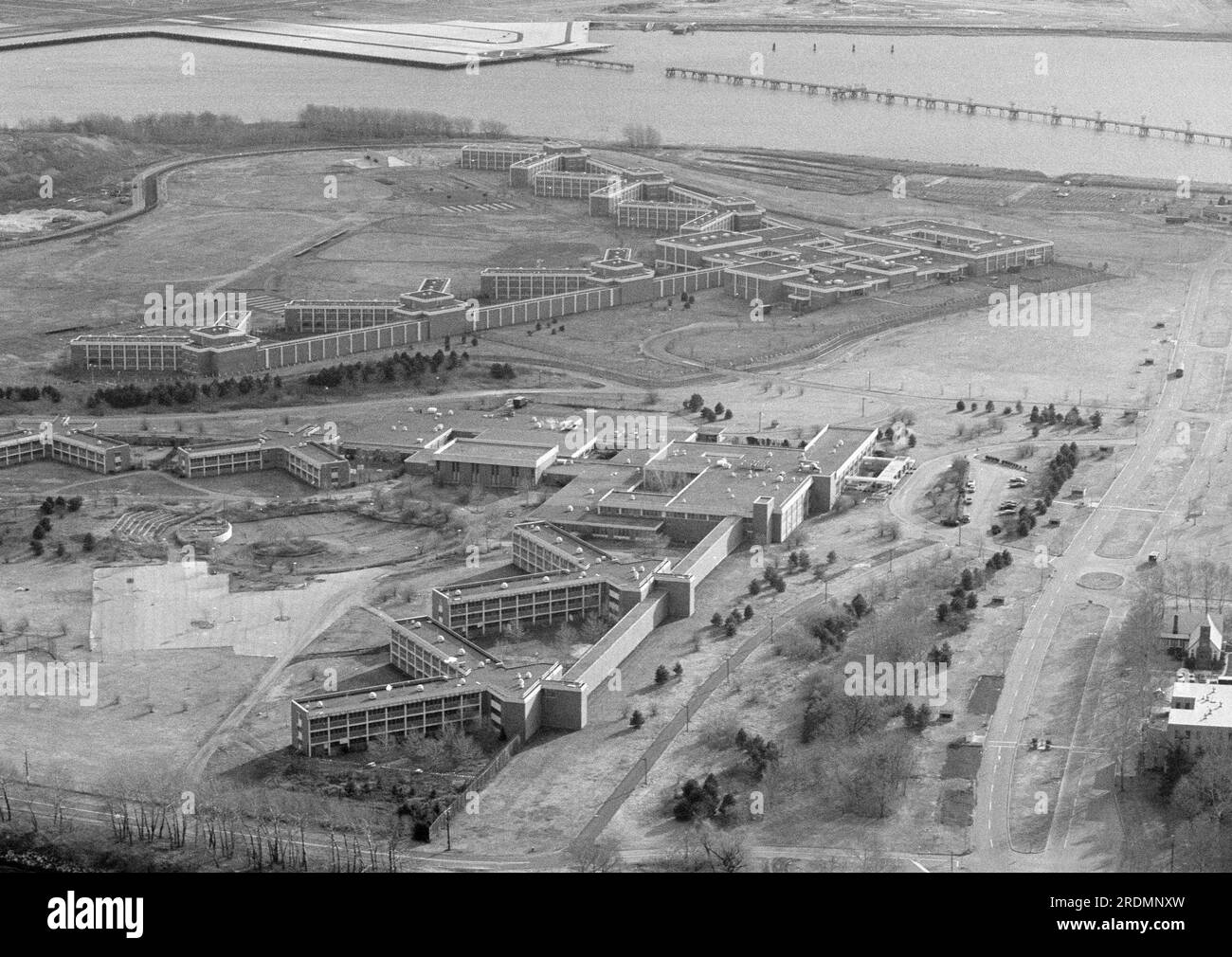 This is an aerial view of Rikers Island prison in New York, Dec. 14 ...