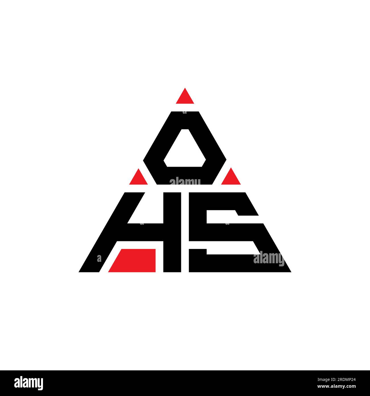 OHS triangle letter logo design with triangle shape. OHS triangle logo ...