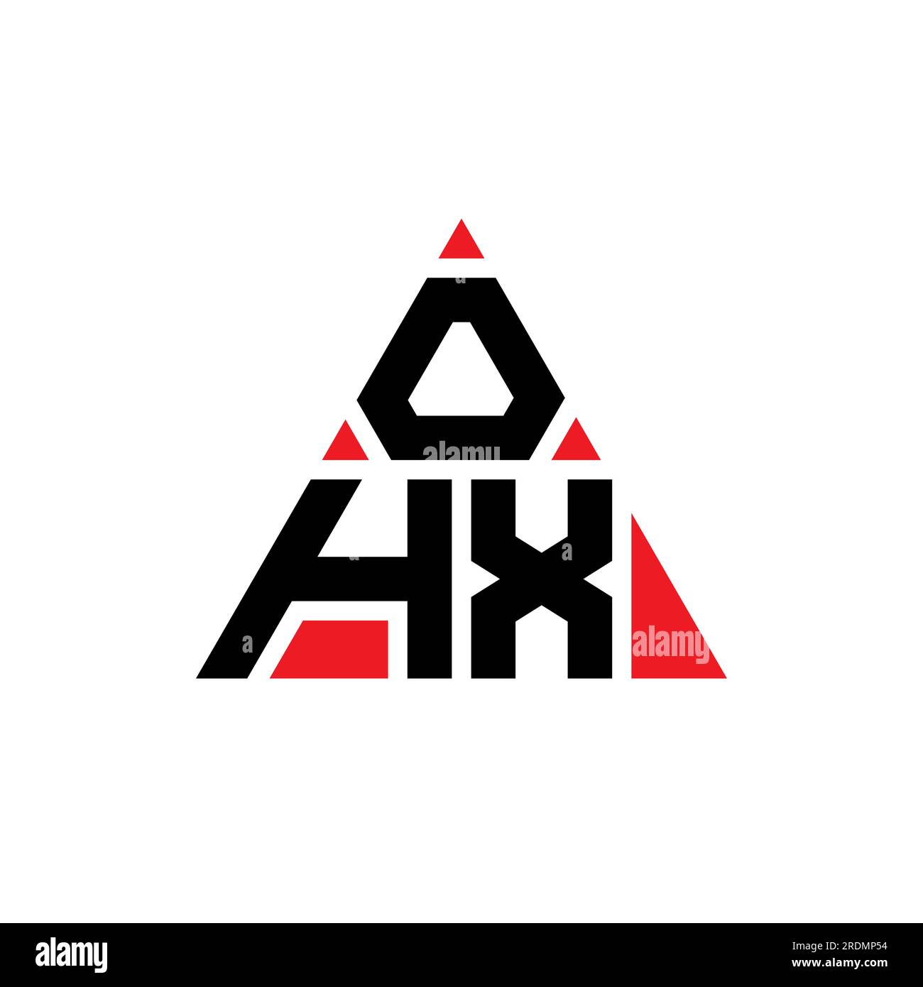 OHX triangle letter logo design with triangle shape. OHX triangle logo design monogram. OHX ...