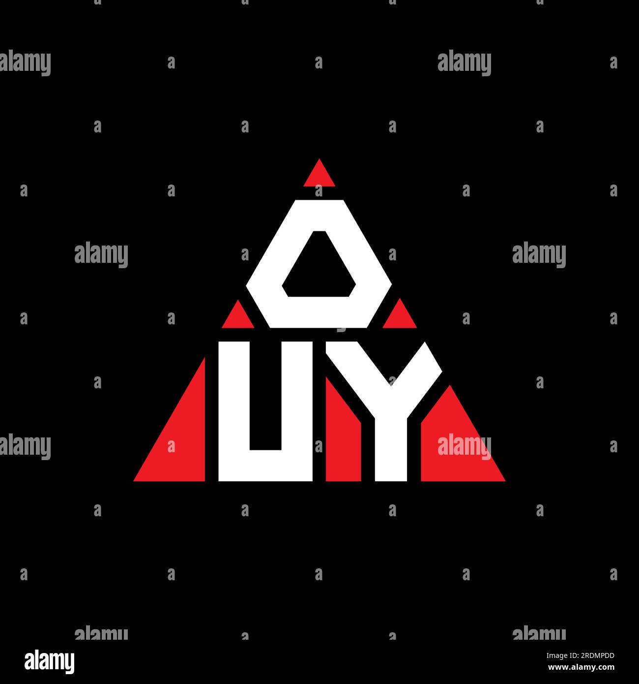 OUY triangle letter logo design with triangle shape. OUY triangle logo ...