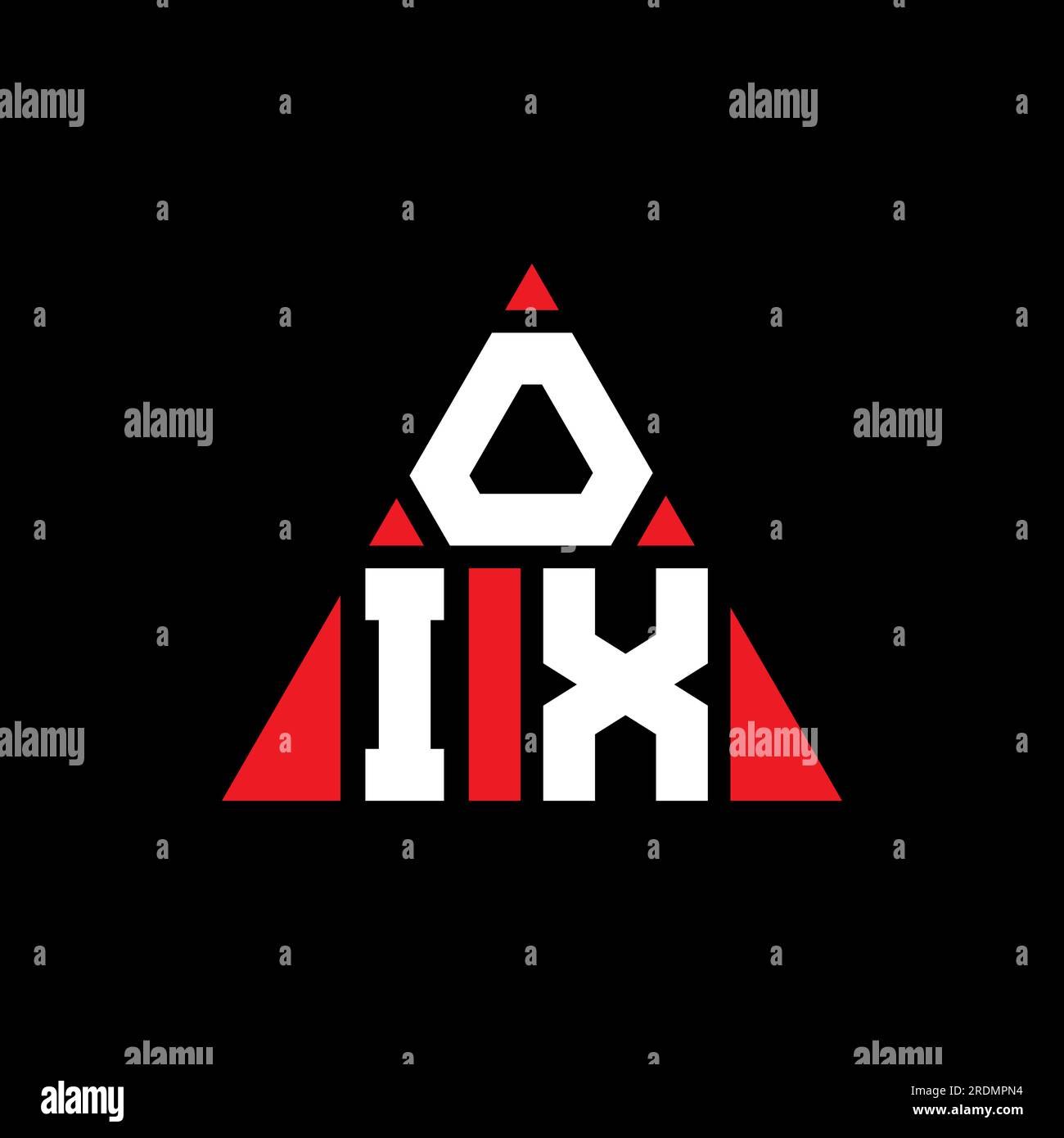 OIX triangle letter logo design with triangle shape. OIX triangle logo ...