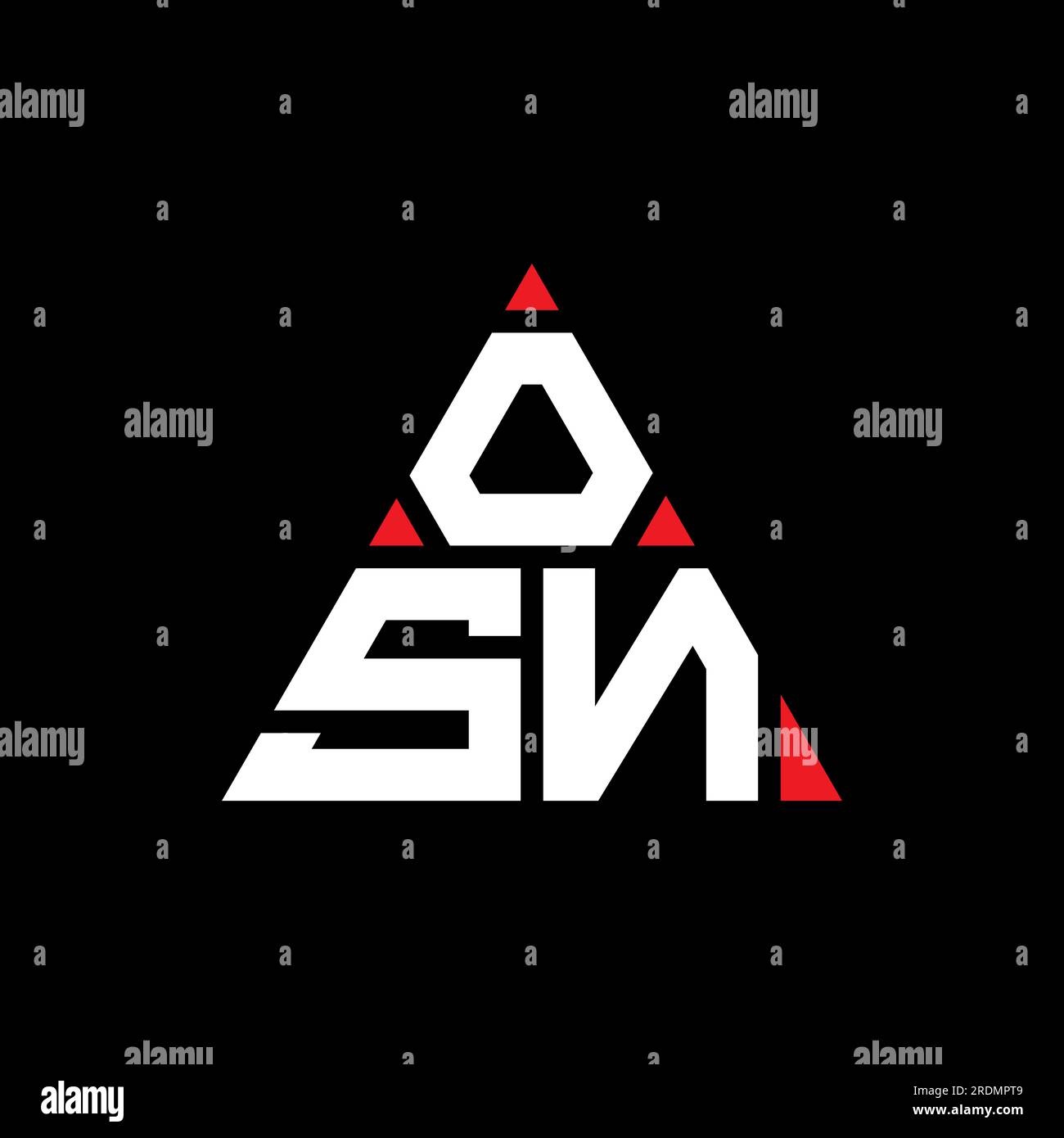 OSN triangle letter logo design with triangle shape. OSN triangle logo ...