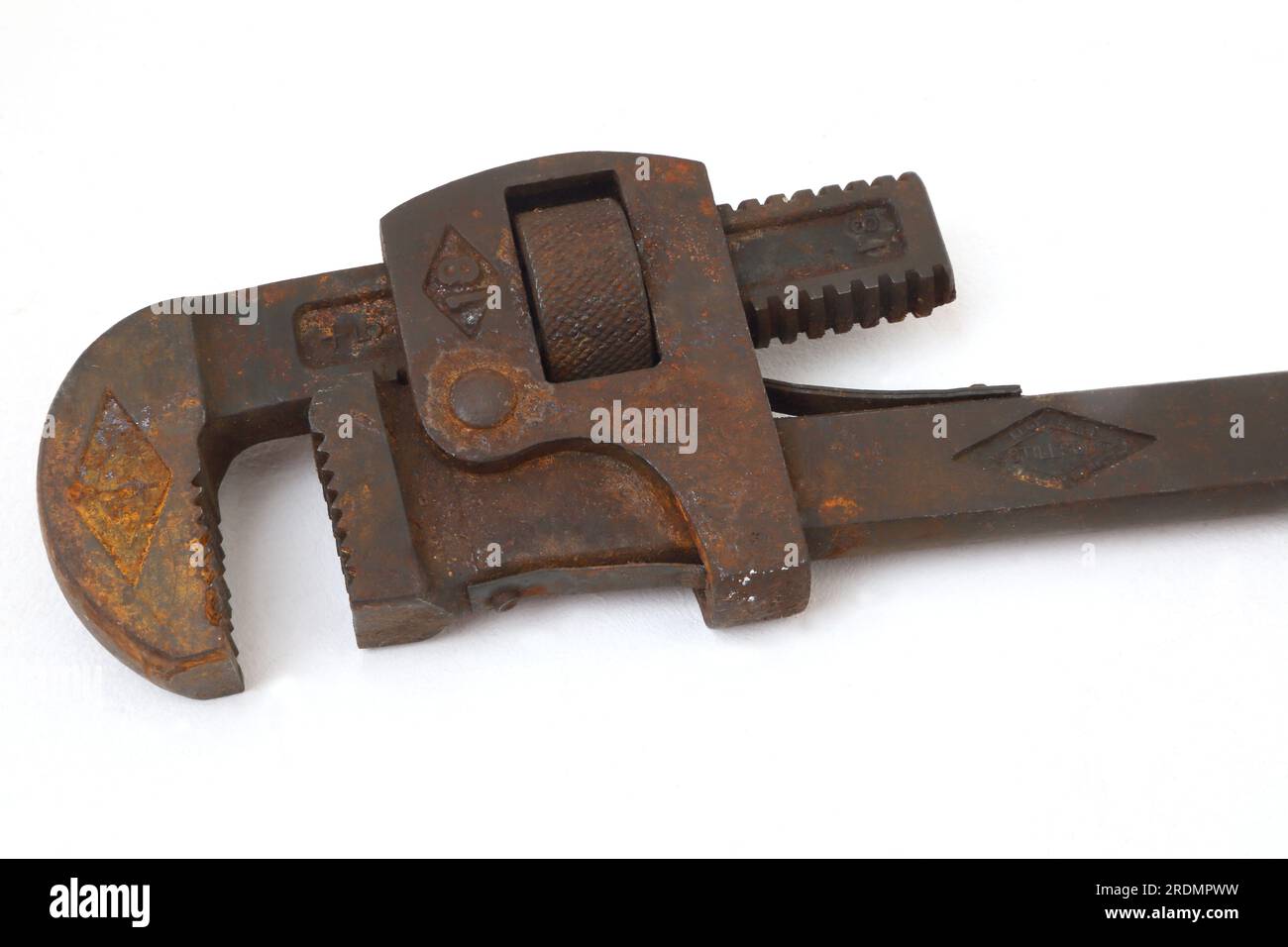 Old Rusty 18" Stillson Pipe Wrench Stock Photo - Alamy