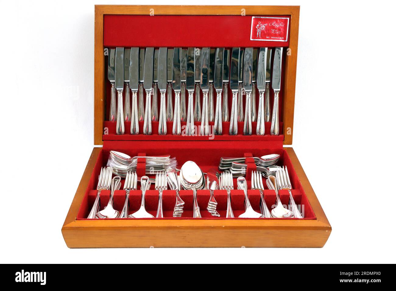 Silver service table Cut Out Stock Images & Pictures - Alamy